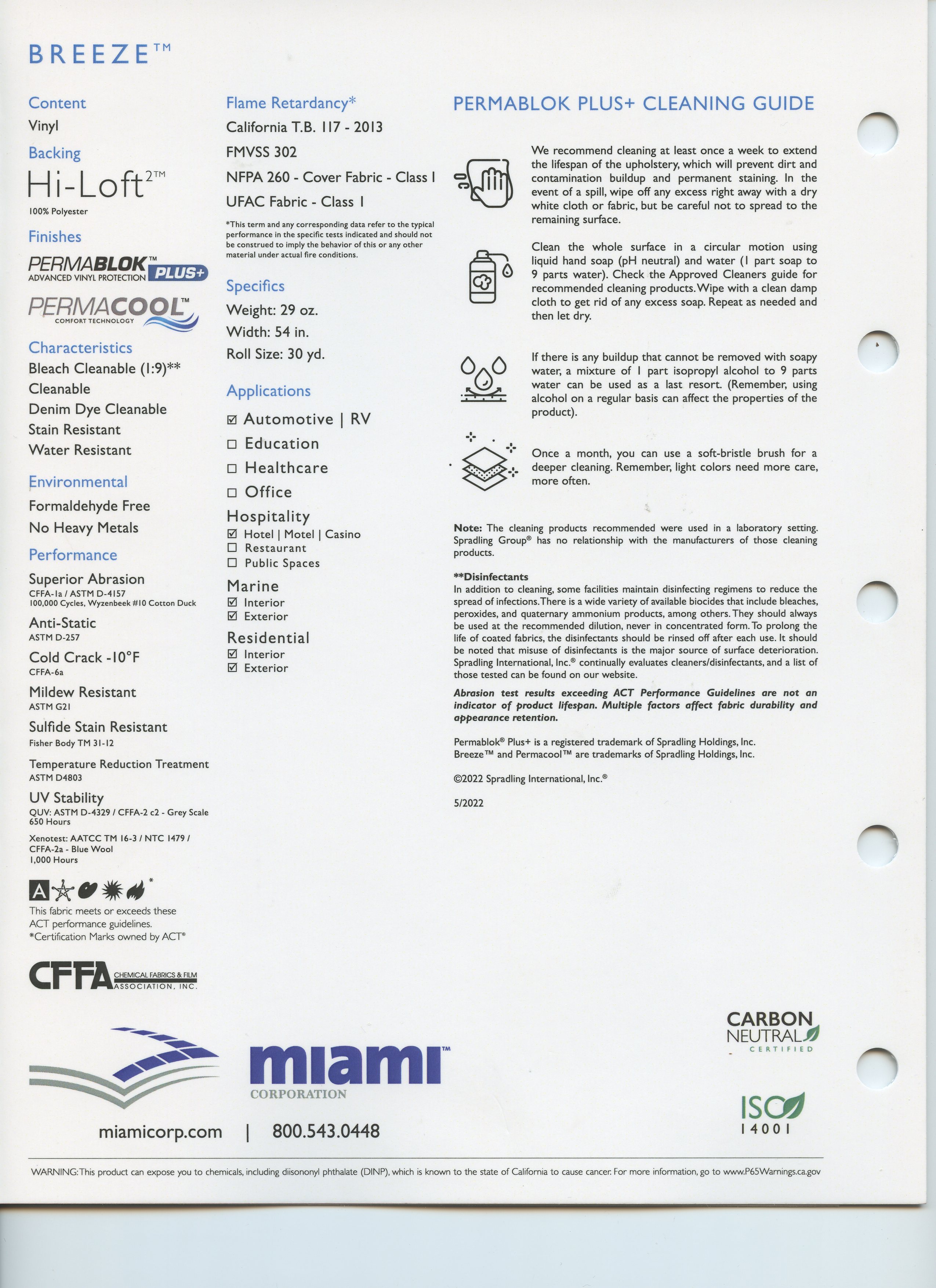 Breeze Marine Card | Miami Corp