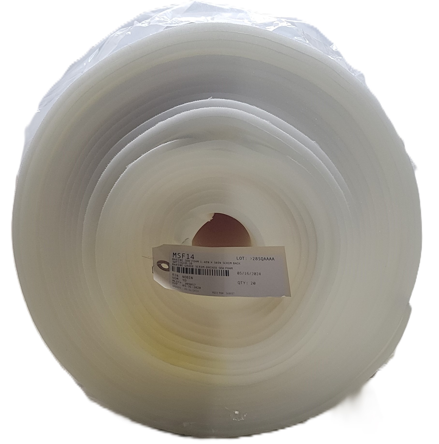 Marine Sew Foam 1/4IN X 58IN Scrim Back | Miami Corp